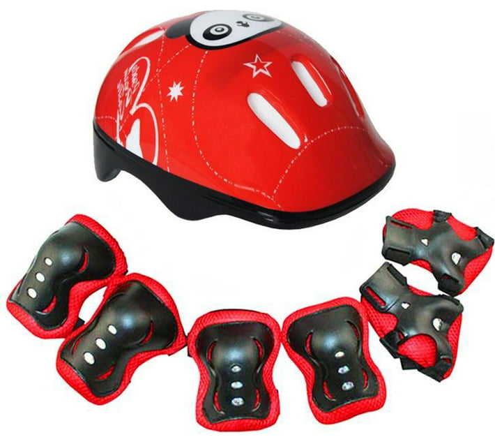 YADENO Kids 7-Piece Skateboard Protective Gear Set Skating Open Face ...