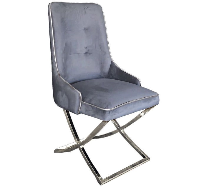 dinning Solid Wood Dining Chair (Set of 1, Finish Colour - grey and ...