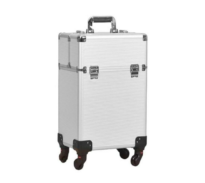 Someone’s in a Makro Rolling Trolley Train Makeup Box - Silver Mood