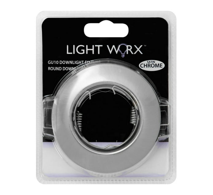 Someone’s in a Makro Lightworx Round Downlight Cover Plate - Satin ...