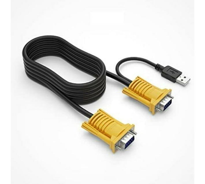 Generic HDMI to VGA 3 m XF0181 (Compatible with TV, Yellow, One Cable ...