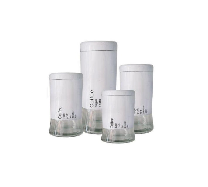 Someone’s in a Makro Glass Transparent Jar Canisters Set - 4 Piece ...