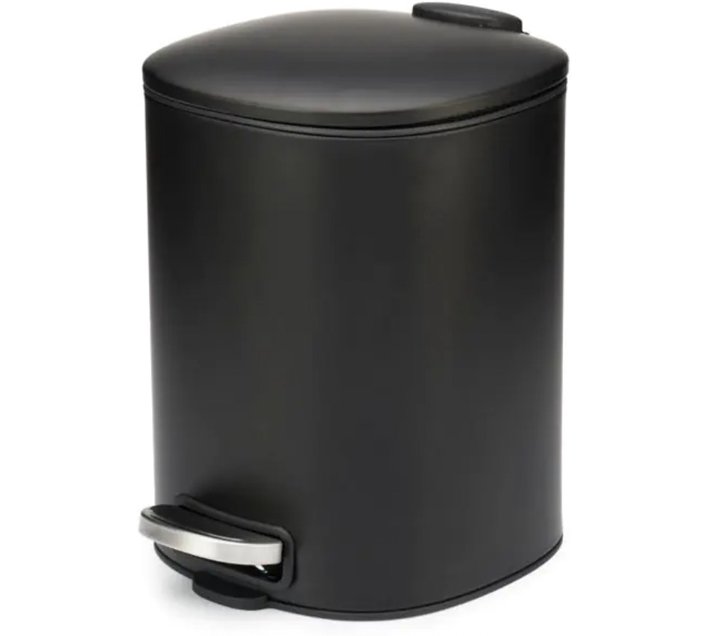 az decor 6179 Steel Dustbin (Black) | Makro