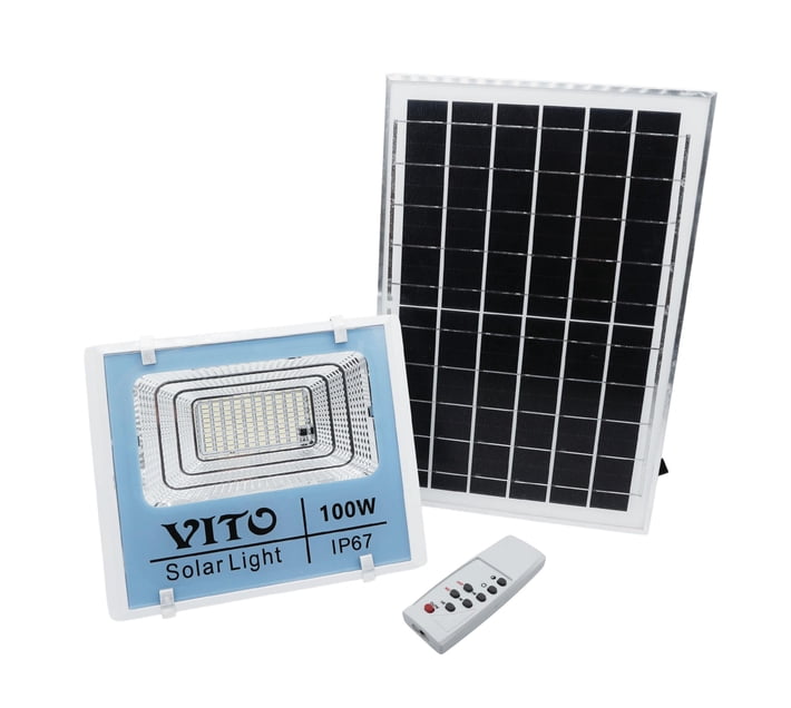 Someone’s in a Makro Vito 100w Solar FloodLight with Remote Control Mood