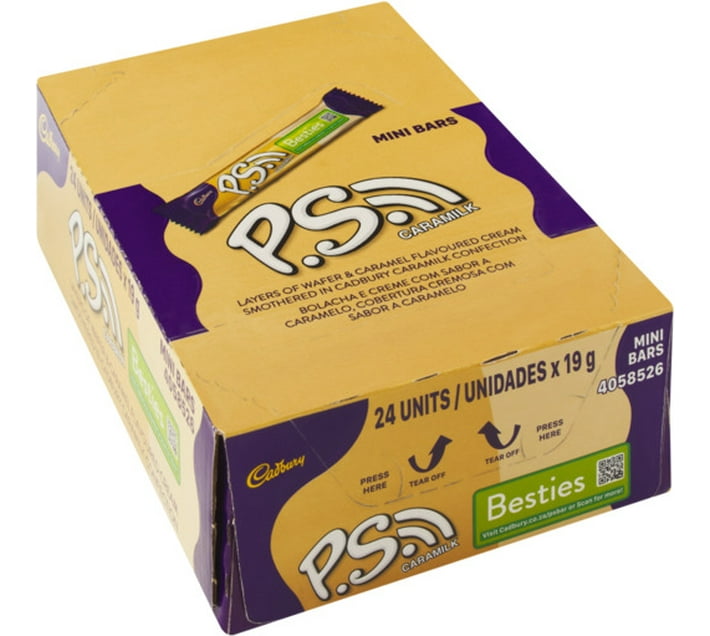 Buy Cadbury P.S. Besties Creamy Mini Bites 19g x 24's Milk Chocolate ...