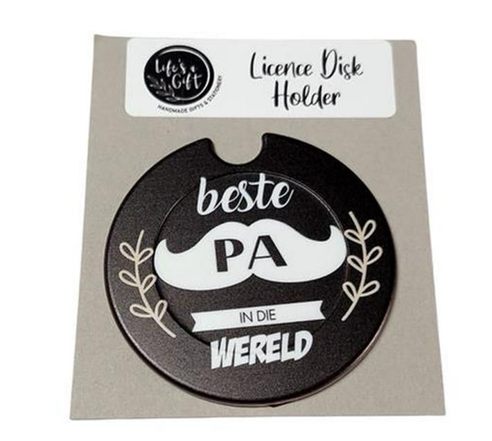 Someone’s in a Makro Beste Pa in die WERELD Licence Disk Holder Mood