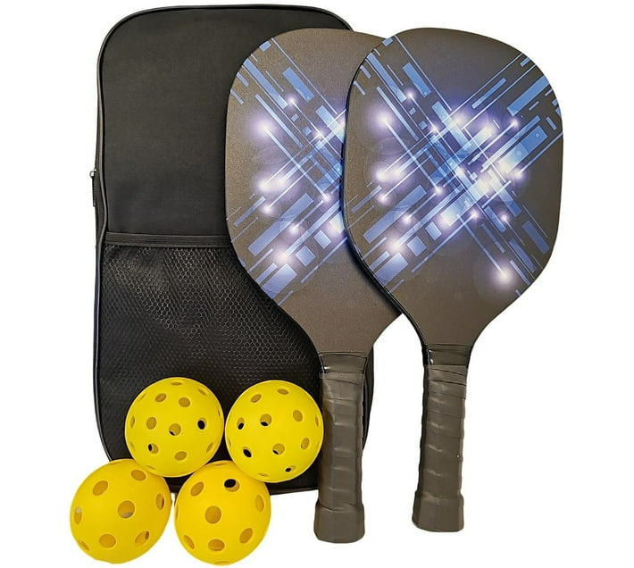 Umlozi Pickleball Set Of 2 x Basswood Paddles, 4 Pickleball Balls ...