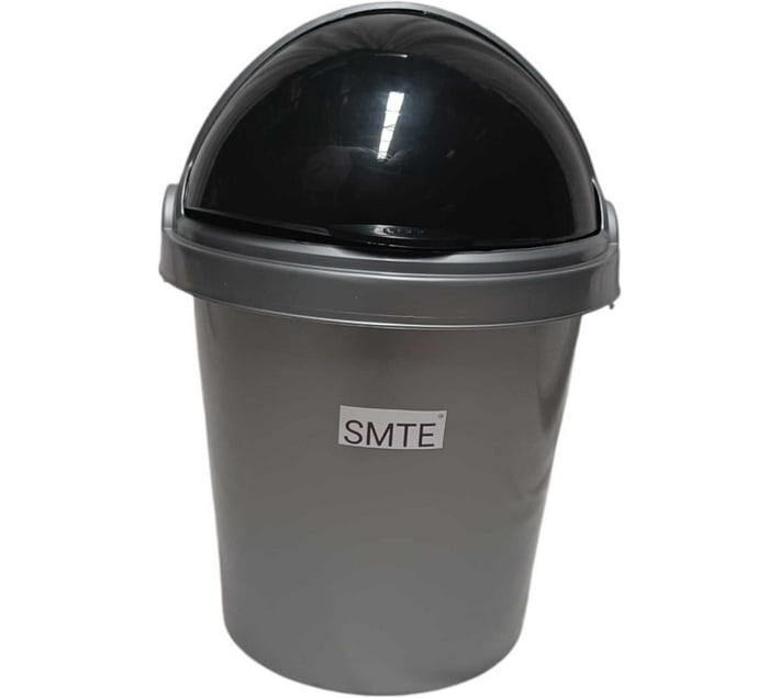 Buy SMTE 12-Liter Dustbin – Compact and Convenient Waste-Silver Plastic ...