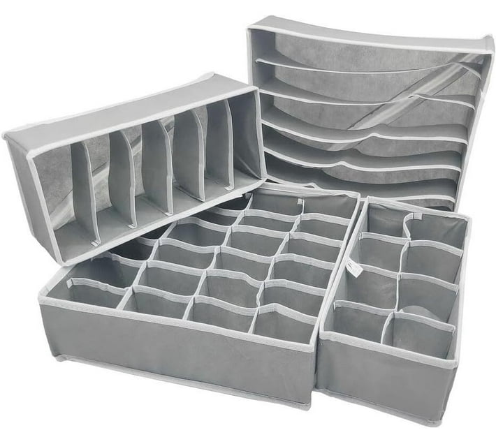 Jack Brown Drawer Organizers for Clothing, Bra and Underwear 4 Piece ...