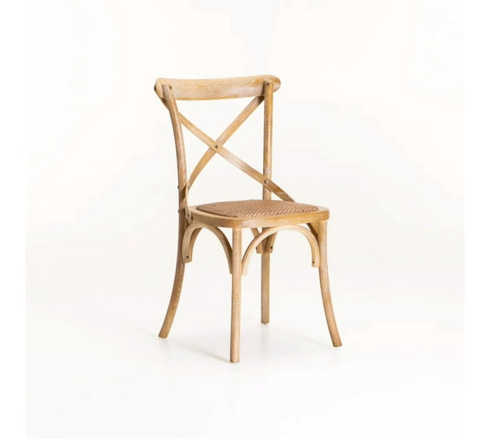 VIVIDITTO Solid Wood Dining Chair (Set of 1, Finish Colour - GREY WASH ...