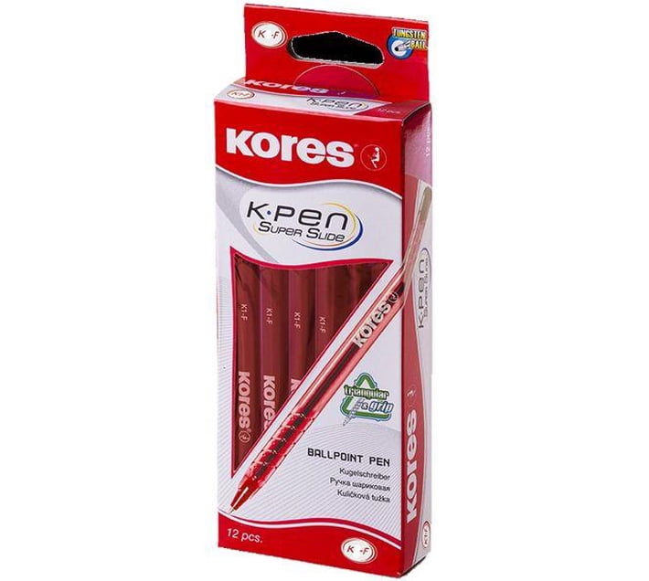 Kores K2 Fine Pen Red Box Of 12 | Makro