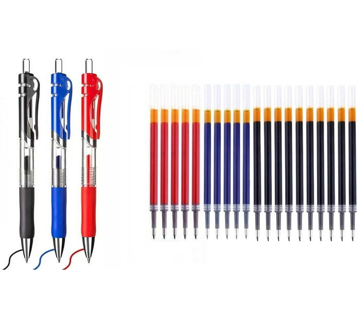 Buy Generic 3 Gel Ink Pens with 20 Refill Pack Gel Pen (Pack of 23 ...