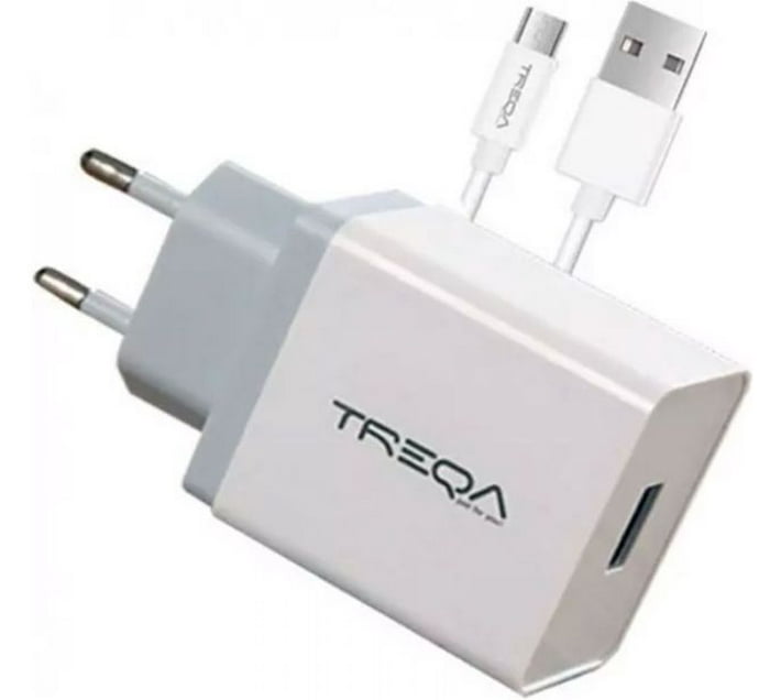 TREQA Supercharge 2.4 A Multiport Mobile Charger with Detachable Cable ...