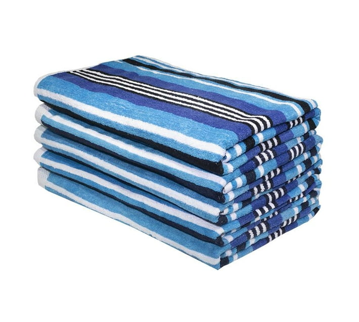 Someone’s in a Makro Bunty`s KA Stripes Beach Towel 85x175cms - Navy ...