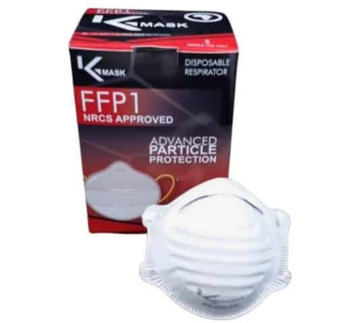 K Mask FFP1 DUST MASK Half Mask (White, Free Size, Pack of 20, 3 Ply ...