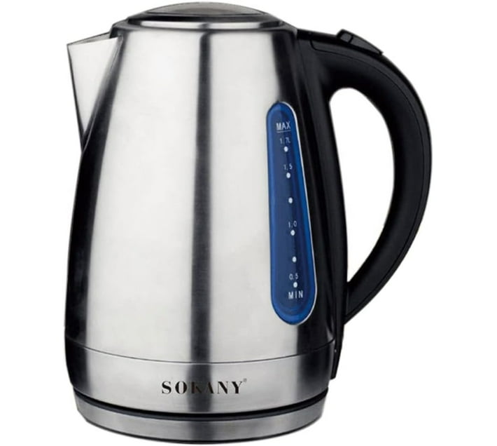 Sokany KT-S12 Electric Kettle (1.7 L, Silver) | Makro