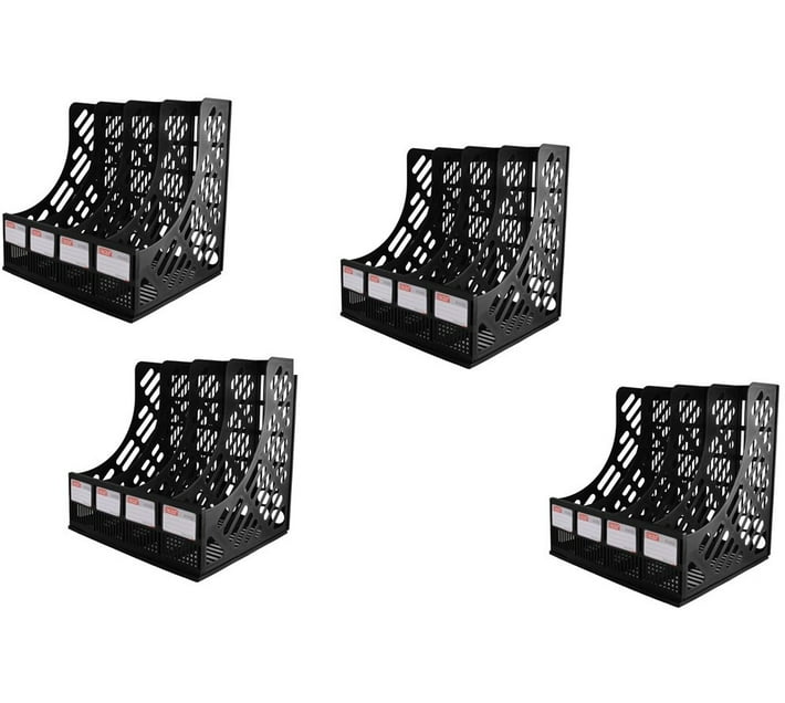 Buy Genesis 4 Compartments Plastic File Holder (Black) in Bulk | Makro ...