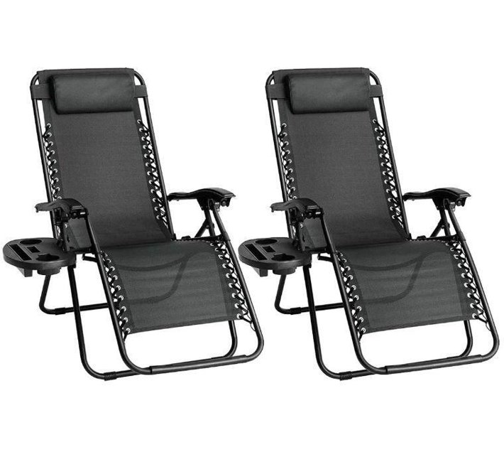 umlilo logistics Lounger Outdoor Folding Recliner Set of 2 Foldable ...