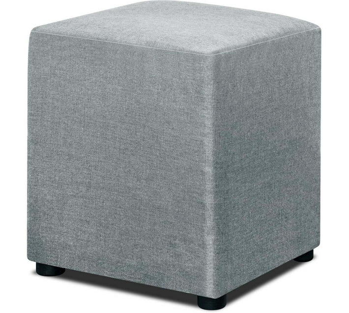 Bed Warehouse 001GROTT Solid Wood Cube Ottoman (Finish Colour - Grey ...