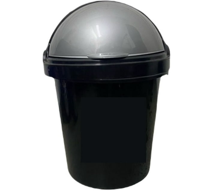 SMTE Dustbin And Flip Lid 12L Plastic Dustbin (Black) | Makro