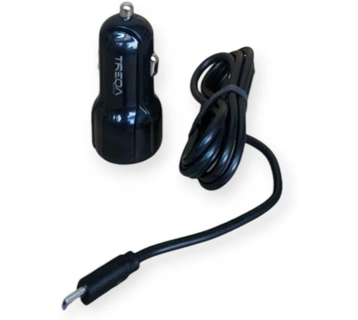 Treqa 3.1 A Multiport Mobile Charger with Detachable Cable (Black) | Makro