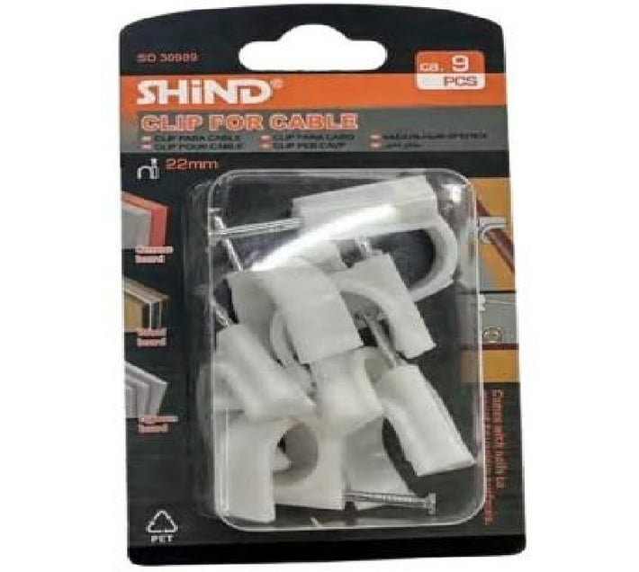 SHIND 22 Plastic Binder Clip (9, White) | Makro