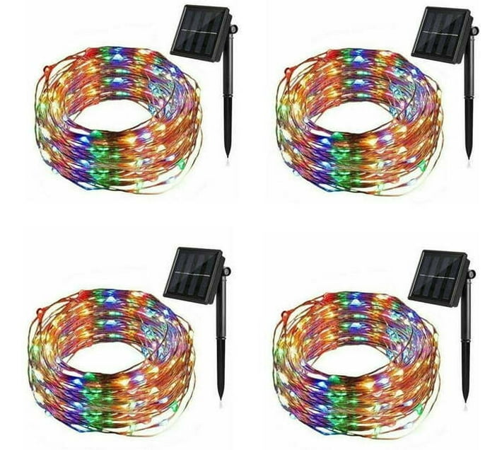 Buy 10m Solar Powered Fairy LED String Lights Multi colored LED Rope ...