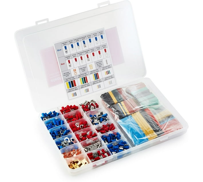 Electroid 678pc Electrical Crimp Connectors, Terminals & Heat Shrink ...