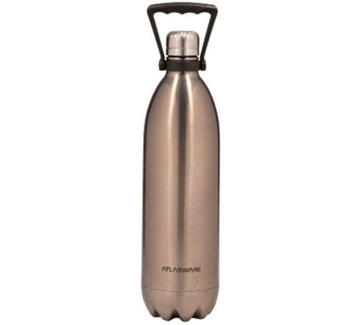 atlasware 2L Flask Silver 2000 ml Flask (Pack of 1, Brown) | Makro