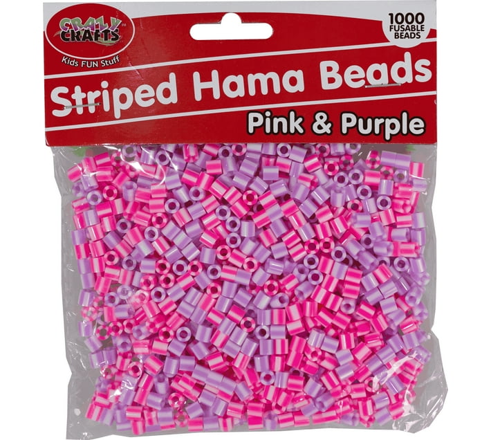 Crazy Crafts Striped Hama Beads Pink & Purple Do-it-yourself Kits Art ...