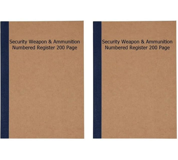 RBE S4382 -2 Daily Weapons & Ammunition Register -2's (1 Sets) | Makro