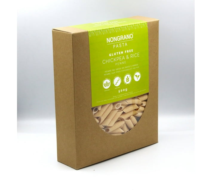 Buy Nongrano Gluten Free Chickpea & Rice Penne Regular Pasta (500 g) in ...