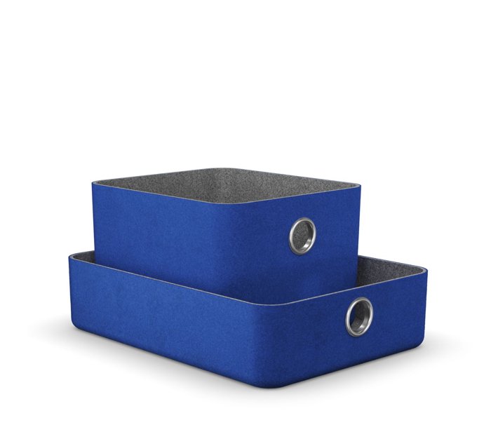 Someone’s in a Makro moll - Felt Storage Boxes Blue Set of 2 Mood