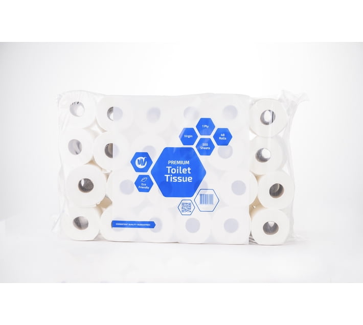 Buy wipe 1 Ply Toilet Paper Roll (Pack of 48 x 48 Rolls) in Bulk ...