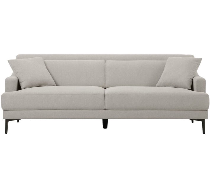 AK Anna 3 Seater Couch Polyester 3 Seater Sofa (Finish Colour - CREAM ...