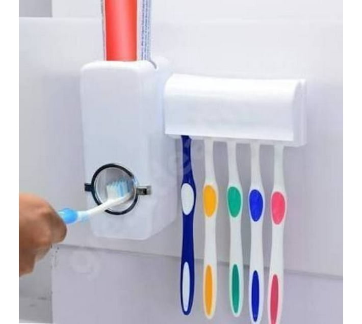 TOUCH ME TOOTHPASTE DISPENSER SET Soap Wall Mount Liquid Dispenser ...