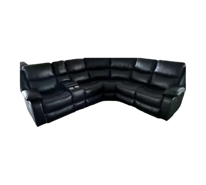 Someone’s in a Makro Smte - L Shape leather Recliner Set-Black Mood