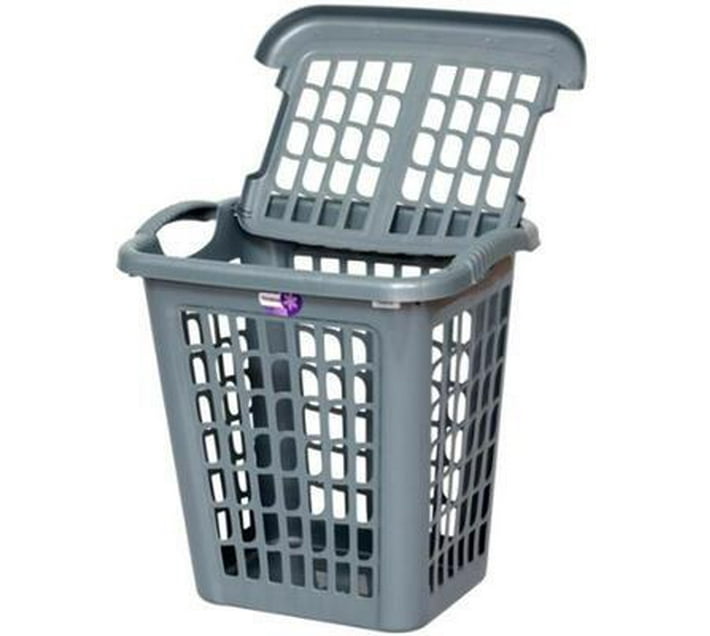 ADDIS 75 L Silver Laundry Basket (Plastic) | Makro