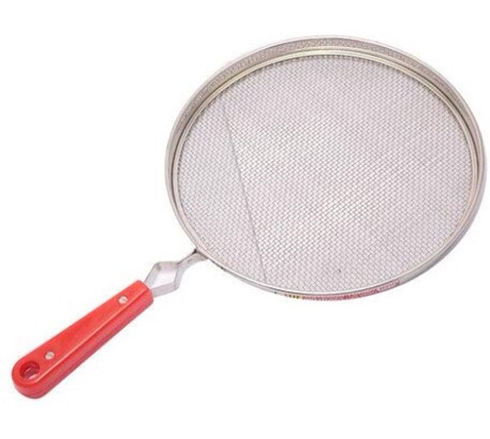 Generic 007770 Round Stainless Steel Roaster sieve Sieve (Silver, Red ...