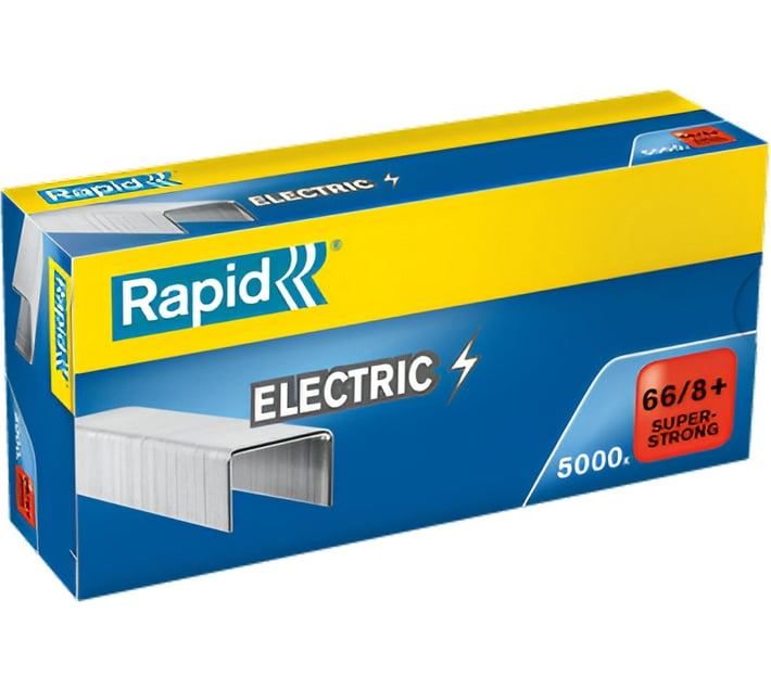 Buy Rapid SuperStrong Staples 66/8+ Electric Staples (Silver) in Bulk ...