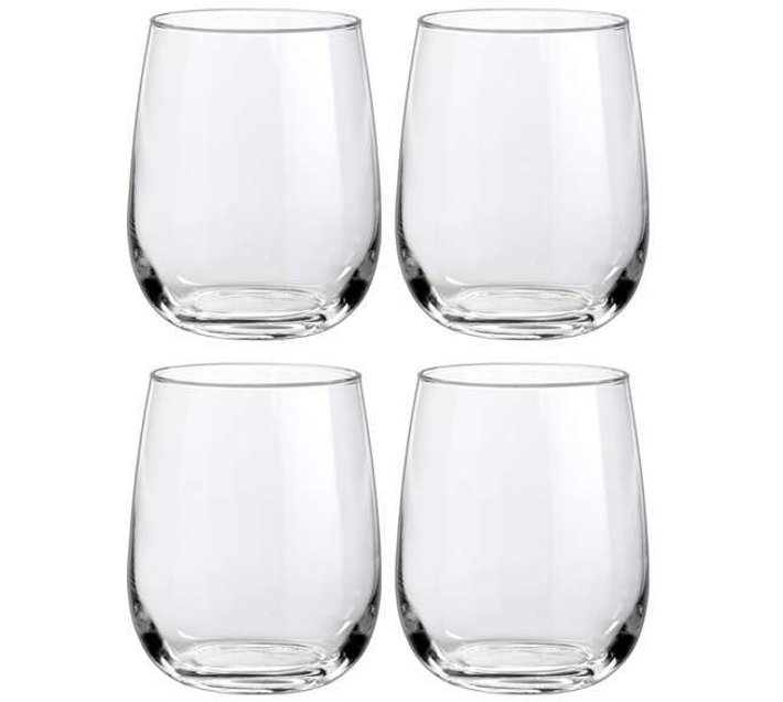 BORGONOVO (Pack of 4) Glassware 11096045 Shot Glass Set (490 ml, Glass ...