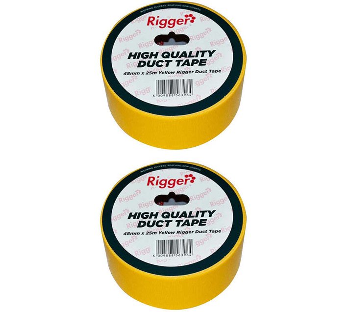 RIGGER Duct Tape Yellow 48mm x 25 MT 2500 cm Duct Tape (Yellow Pack of ...