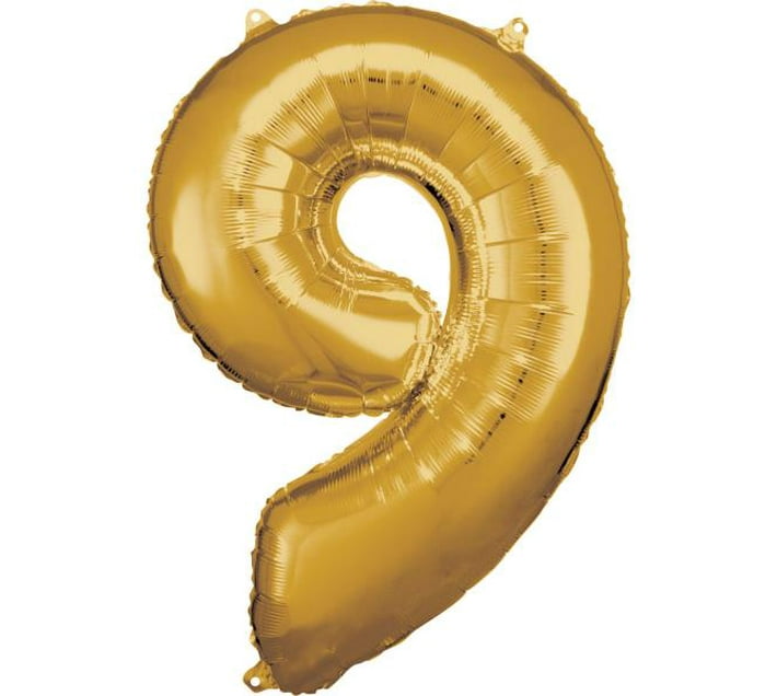 Someone’s in a Makro Superior Quality Jumbo/Large Number 9 Gold Shaped ...