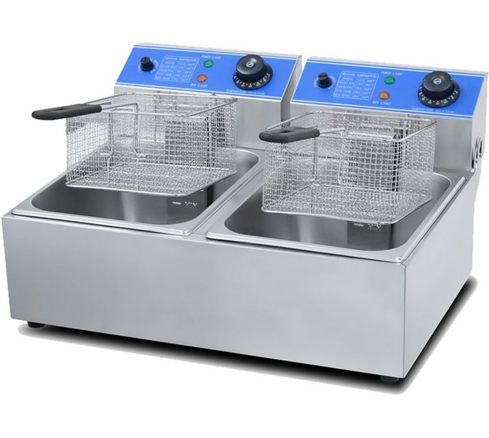 Buy condere 6L + 6L Stainless Steel Double Tank Electric Fryer 12 L ...
