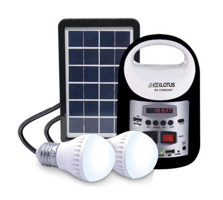 Someone’s in a Makro Everlotus Home solar lighting system with USB ...