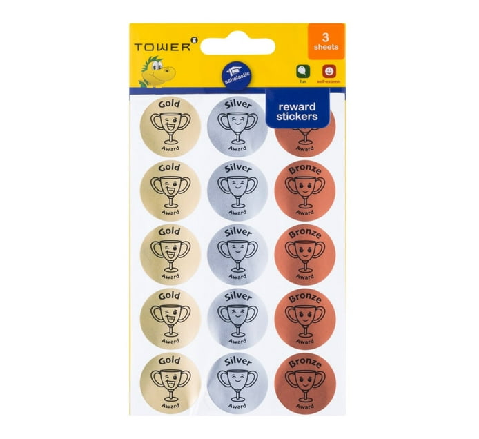 Tower Metallic Award Stickers | Makro