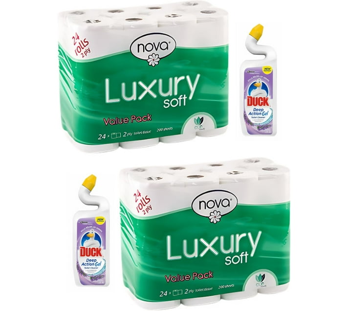 Nova 2 Ply Toilet Paper Roll (Pack of 1 x 48 Rolls) | Makro