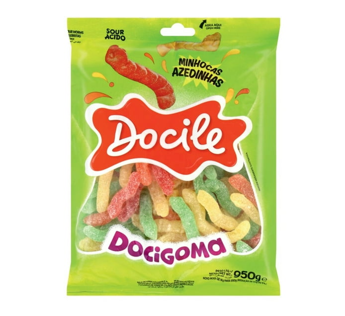 Docile Jellies Sour Worms (1 x 1kg/900g) | Makro
