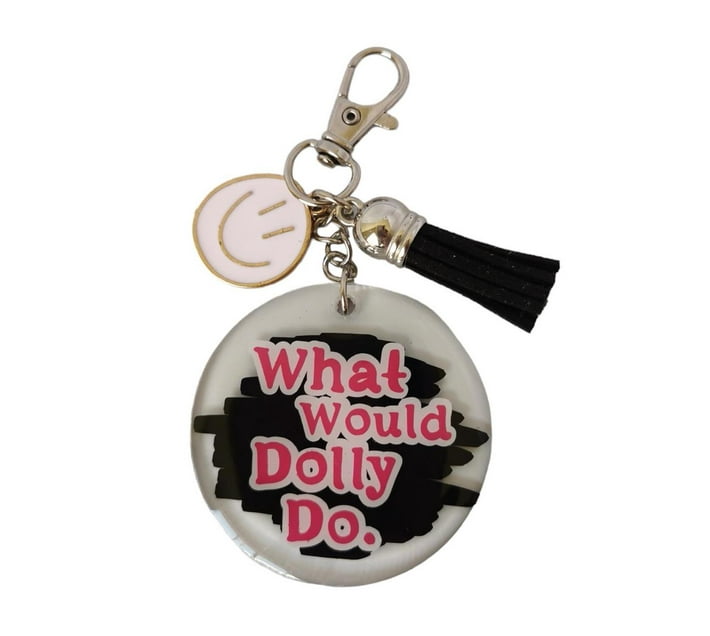 Someone’s in a Makro Peach & Plum-WWDD - Dolly Inspired Key Ring ...