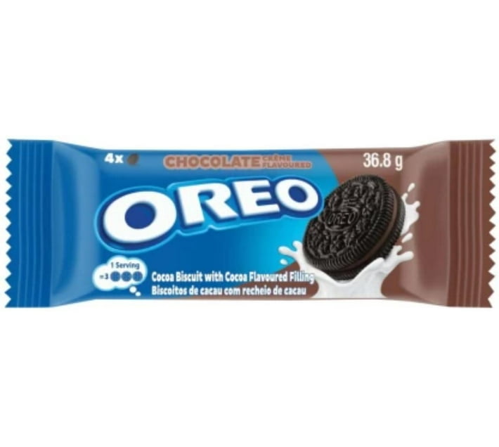 Buy Oreo Chocolate Flavoured Cream Filled Biscuit (36.8 g, Pack of 16 ...